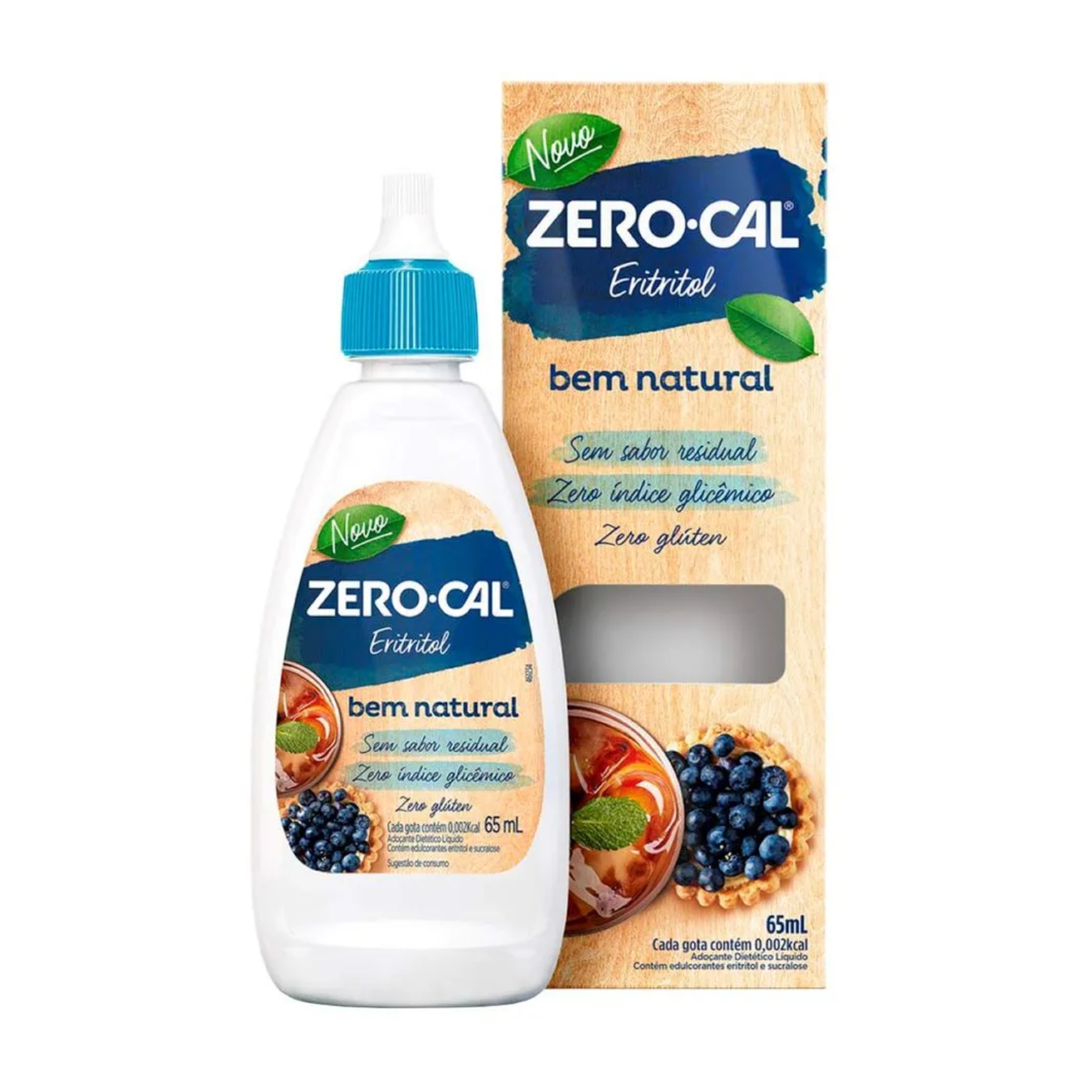 Adoçante Zero-Cal Eritritol Líquido (65ml) – Brasil Eu Quero