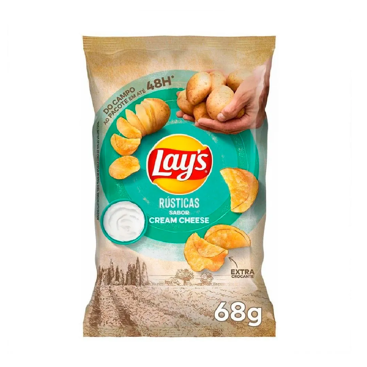 Batata Frita Lays Rústica Cream Cheese 68g – Brasil Eu Quero