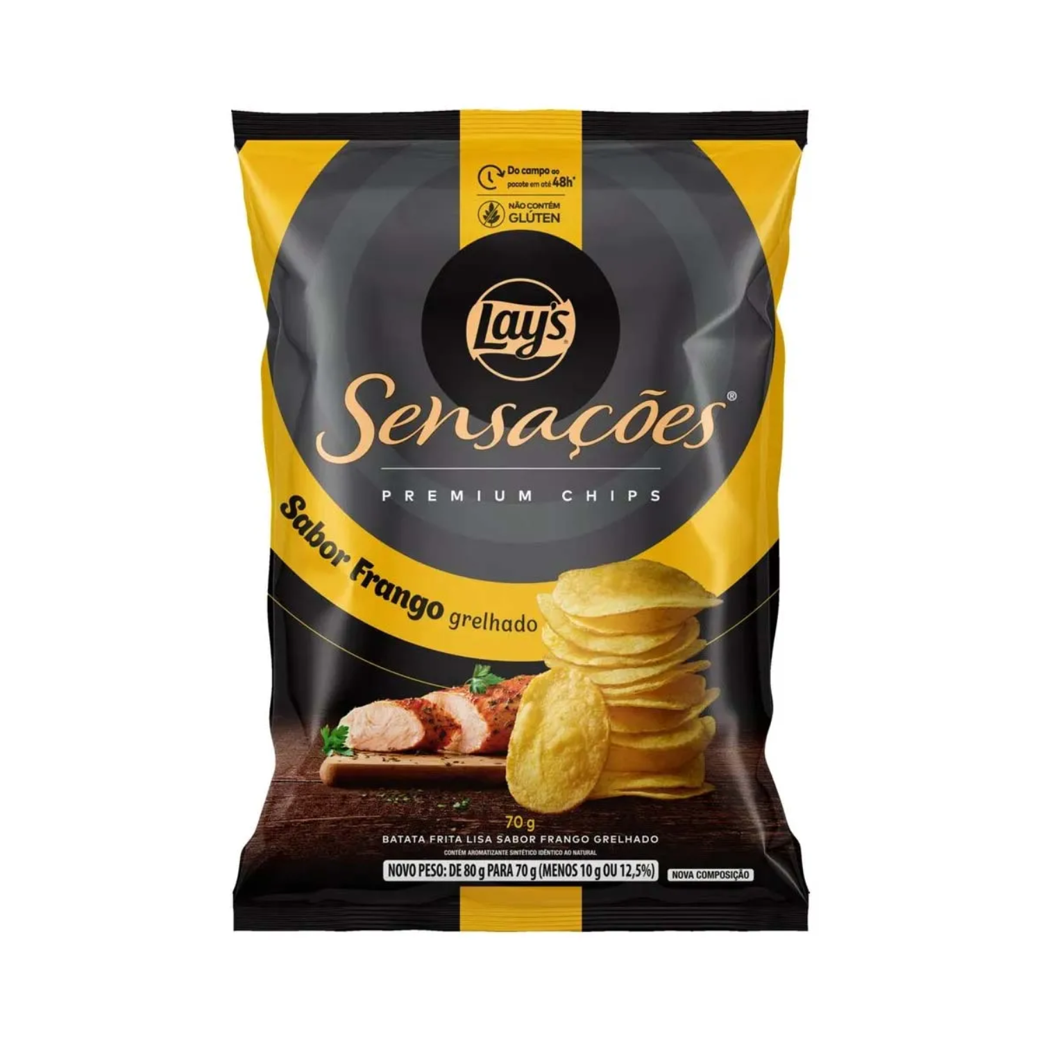 Elma Chips Batata Lays Sensação: Frango Grelhado (70g) – Brasil Eu Quero