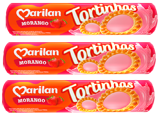 Tortinhas Morango Marilan 3x140G – Brasil Eu Quero!