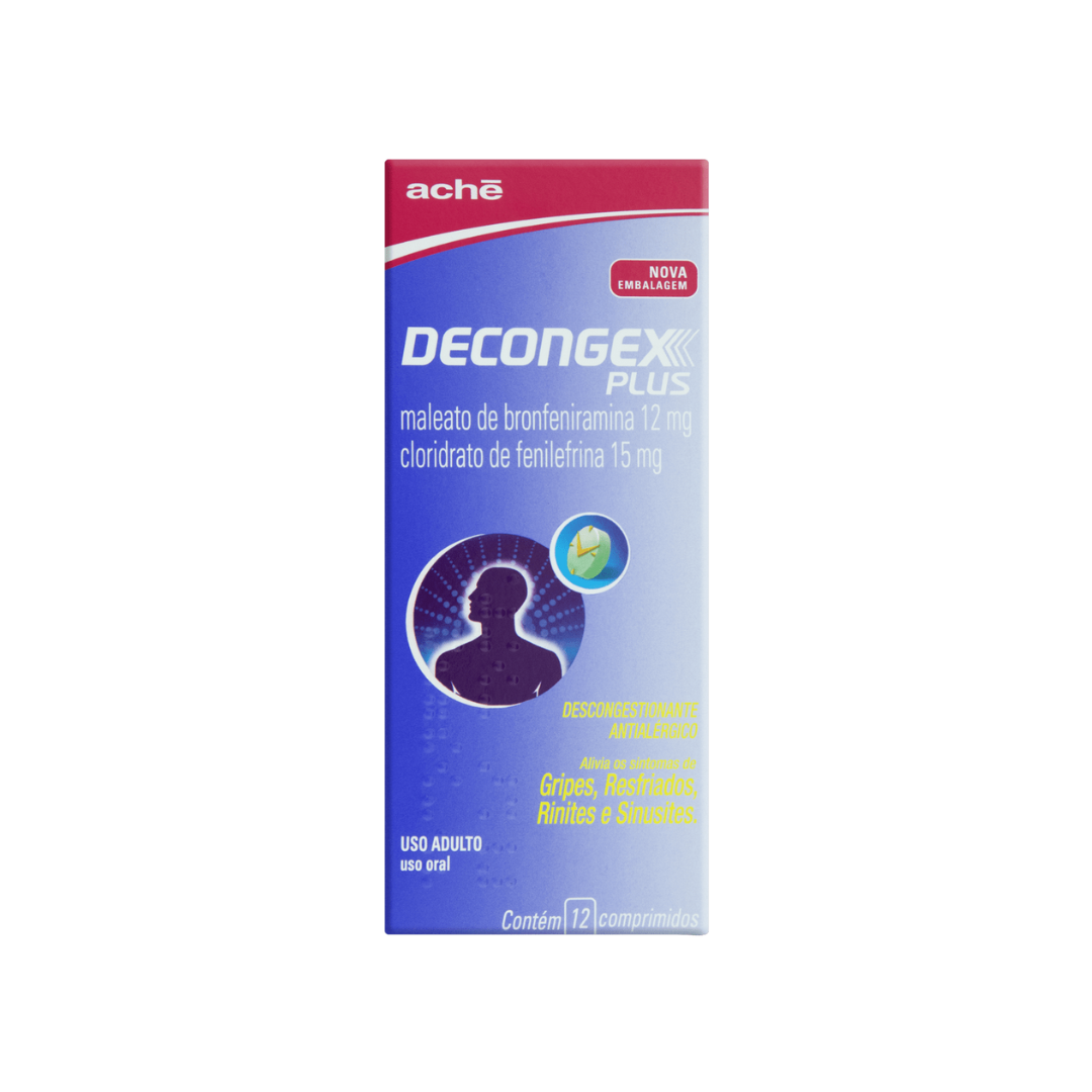 Decongex Plus 12Mg + 15Mg - 12 Pills – Brasil Eu Quero